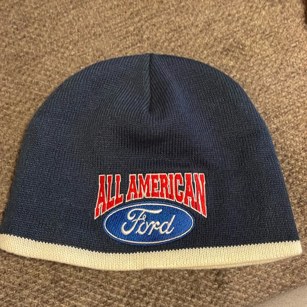 Mens Vintage !! All American Ford Knit Hat - Gem